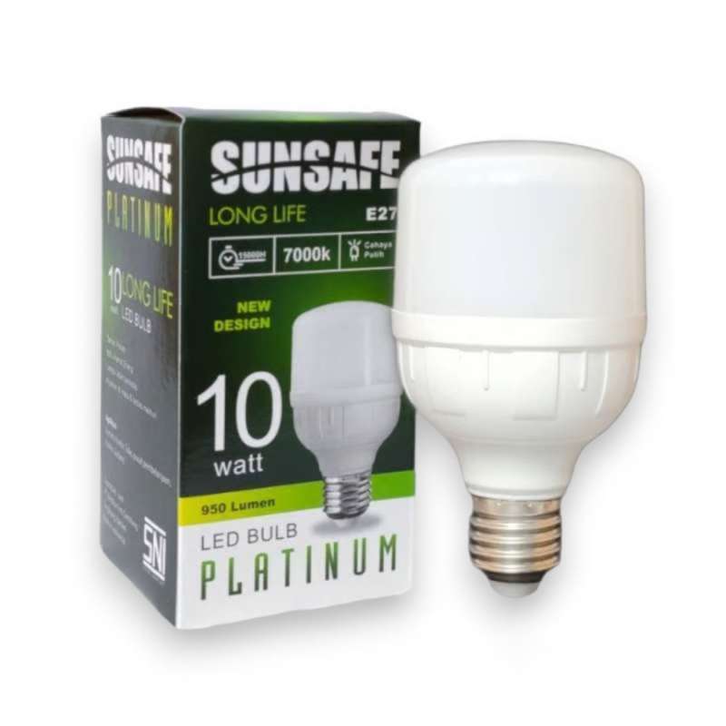 Jual Lampu Led Bohlam Sunsafe Platinum Jumbo 10 Watt Fitting E27 Di ...
