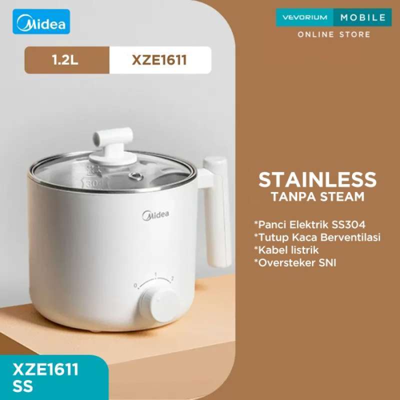 Promo Midea 1.2l Electric Cooker Pot Panci Listrik Serbaguna Kukus ...