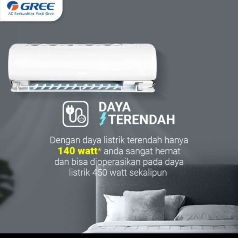Promo Gree Ac Gtech 1pk - Gwc-09gtech-silver (unit Indoor & Outdoor ...