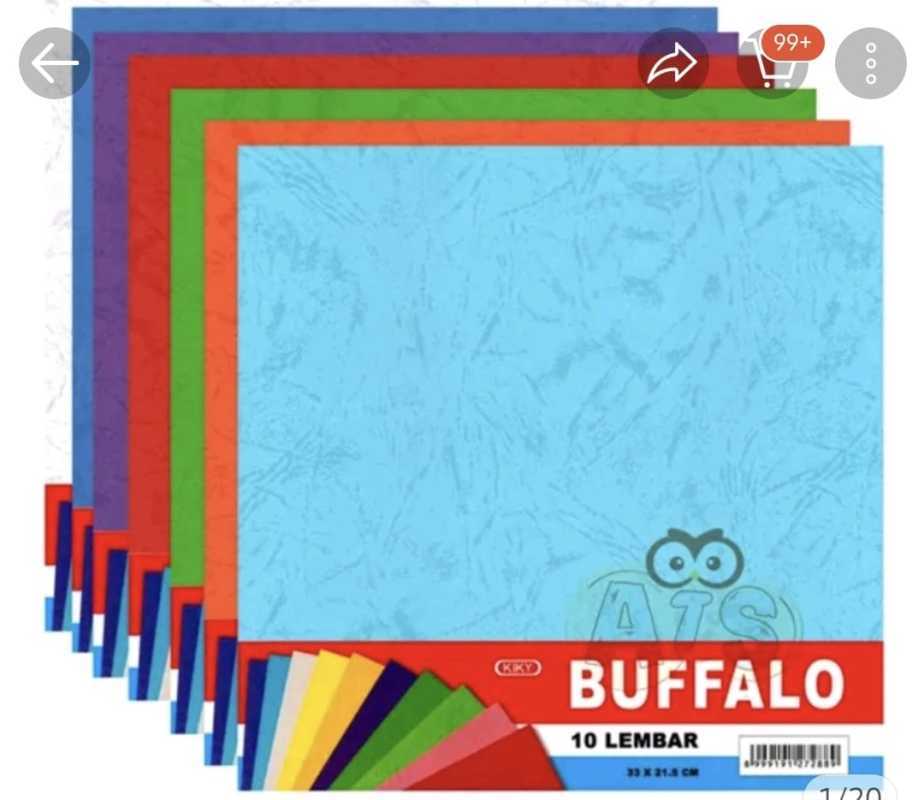 Jual Kertas Buffalo Jilid F4 Aneka Warna. Variasi. Merah, Biru, Kuning ...