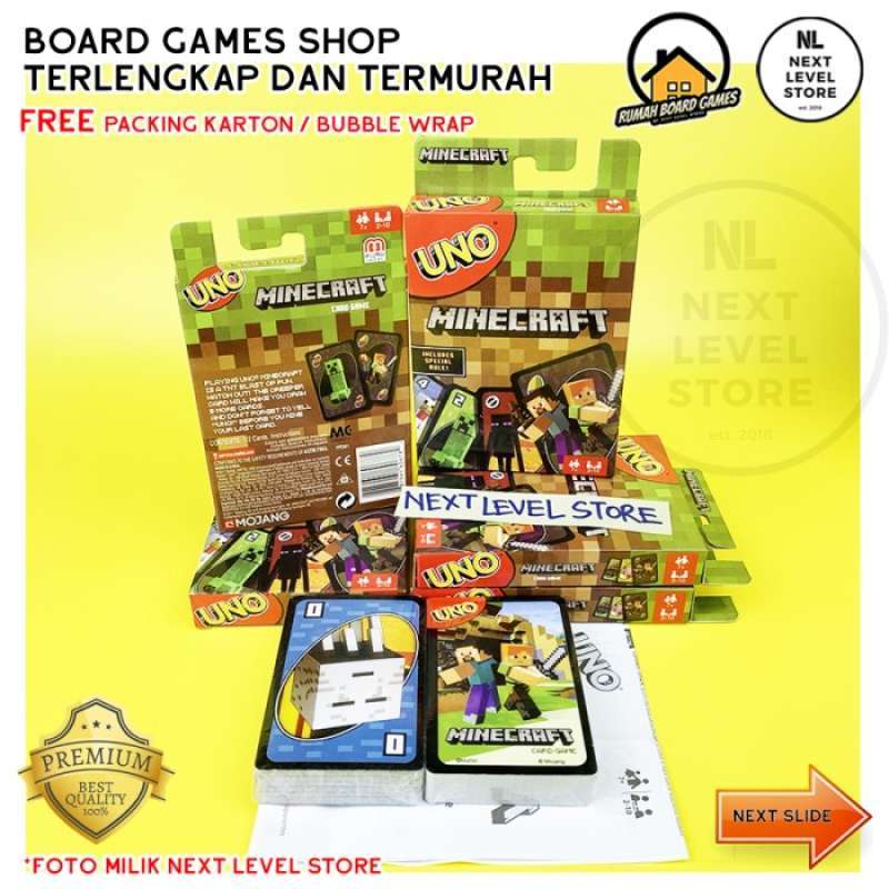 Jual Uno Minecraft Edition Card Game Board Games - Ready - New Mine Di Seller Velvet Store ...