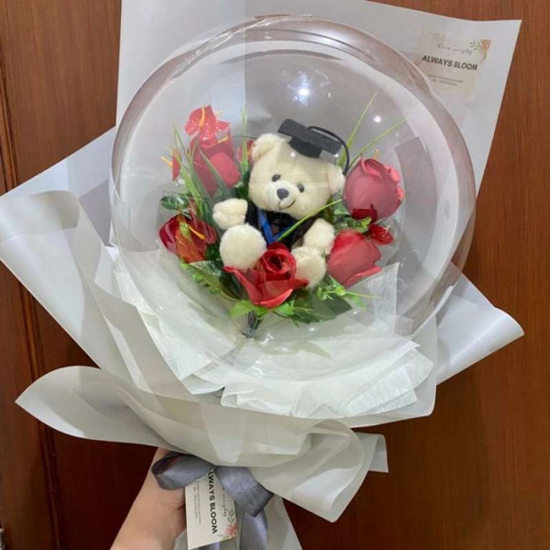 Jual Buket Balon Wisuda/buket Bunga Graduation/buket Boneka Wisuda/kado ...