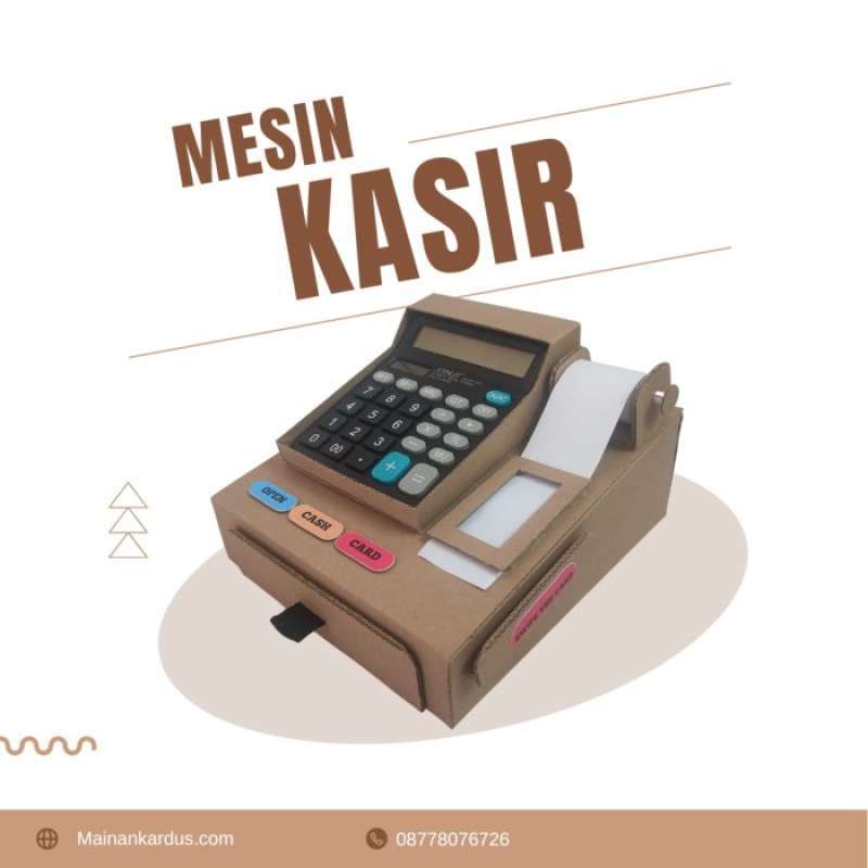 Jual Miniatur Mesin Kasir Dari Kardus / Cash Register Dengan Kalkulator ...