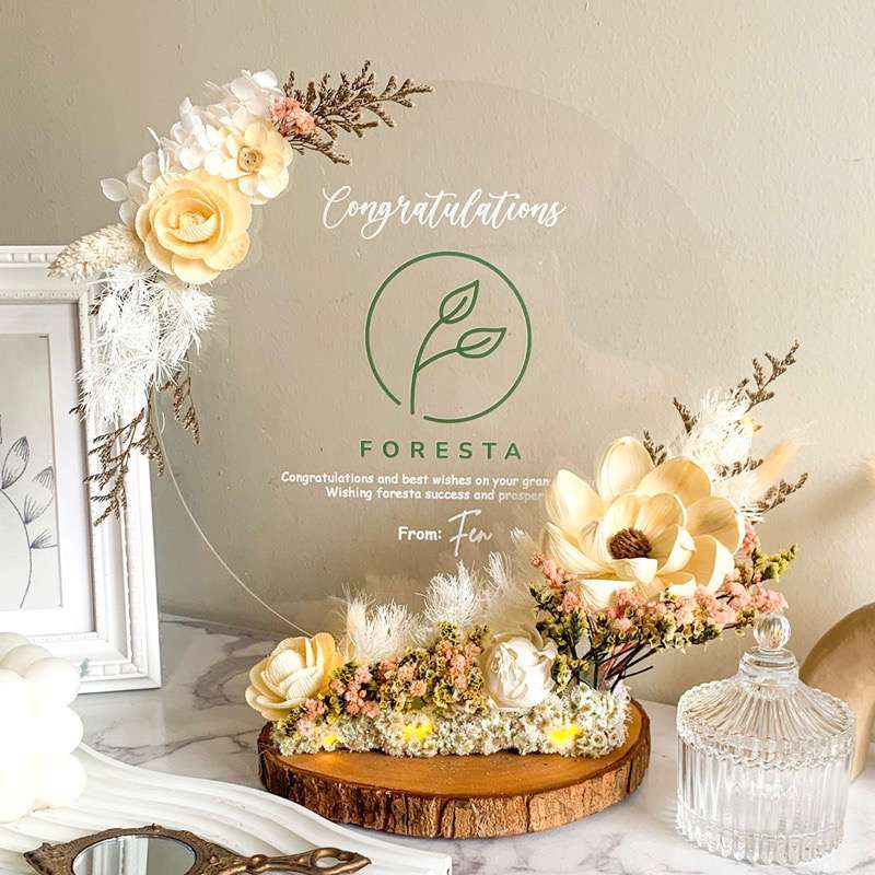 Jual Papan Bunga Acrylic Akrilik Hadiah Opening Pembukaan Toko Store ...