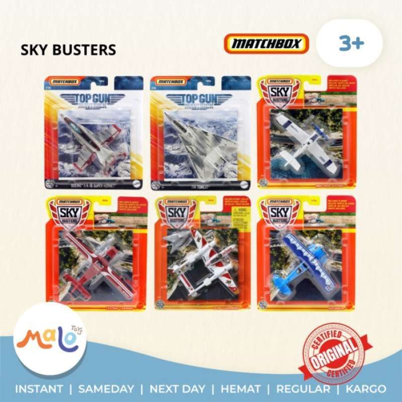 Jual Matchbox Sky Busters [original] Mattel Airplane Helicopter Die ...
