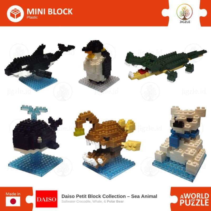 Jual Daiso Petit Block Sea Animal Collection Mini Block - Dai-pb0083 Di ...