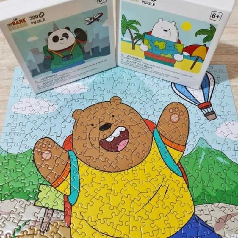 Jual Miniso Puzzle 300pcs We Bare Bears - Mainan Anak Puzzle Isi 300pcs ...