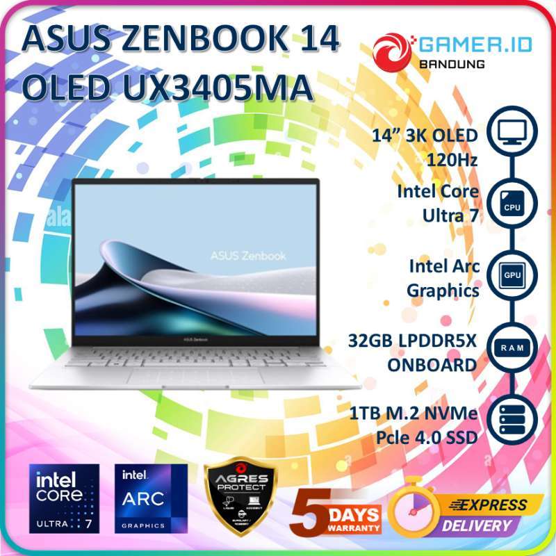 Jual Asus Zenbook 14 Oled Ux3405ma Ultra7 155h 32gb 1tb 3k 120hz ...