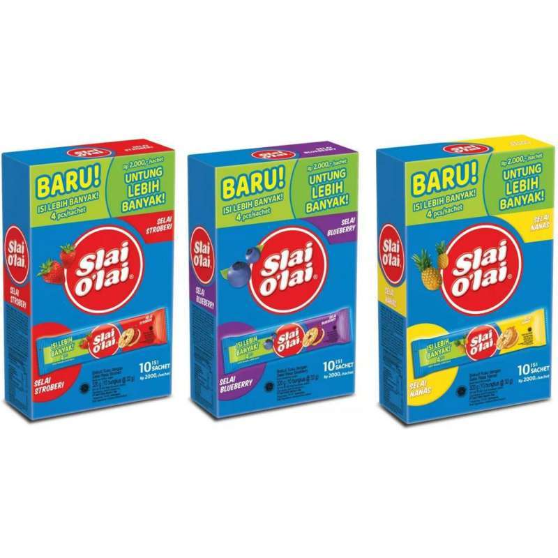 Promo Biskuit Roma Slai O'lai Strawberry / Slai Olai Blueberry - Isi 10 ...
