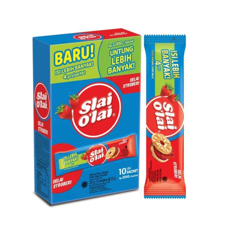 Promo Biskuit Roma Slai O'lai Strawberry / Slai Olai Blueberry - Isi 10 ...