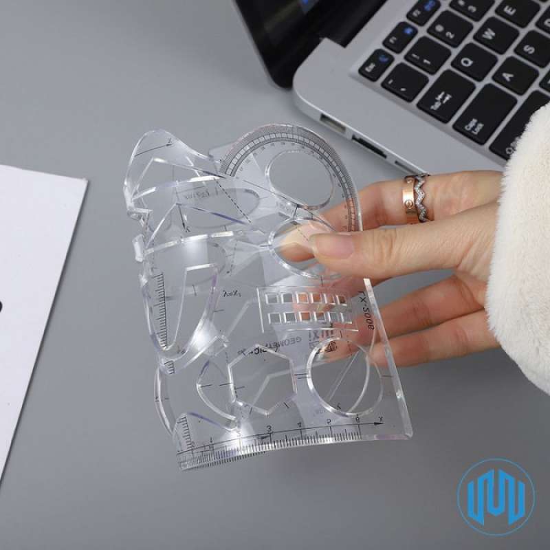 Jual Penggaris Geometri Multifungsi Bangun Datar Ruang Matematika ...