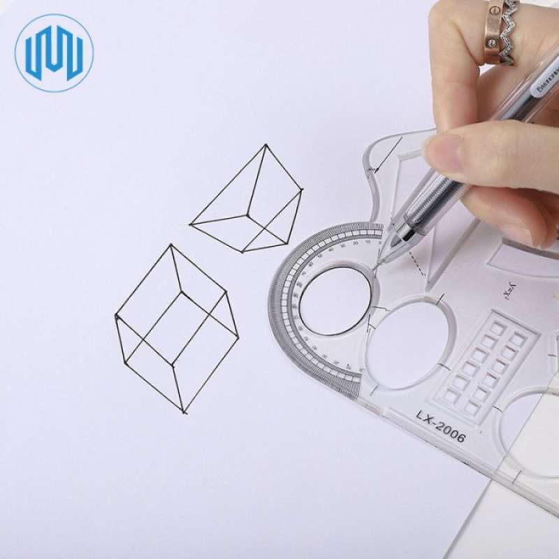 Jual Penggaris Geometri Multifungsi Bangun Datar Ruang Matematika ...
