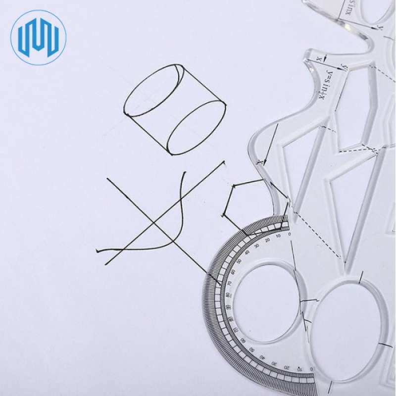 Jual Penggaris Geometri Multifungsi Bangun Datar Ruang Matematika ...