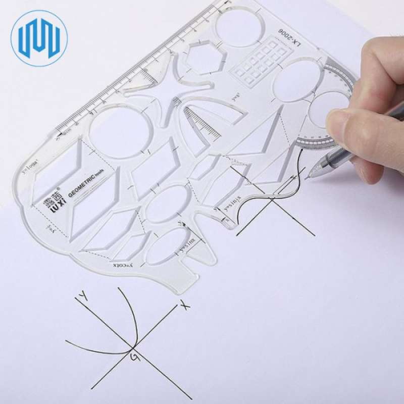 Jual Penggaris Geometri Multifungsi Bangun Datar Ruang Matematika ...