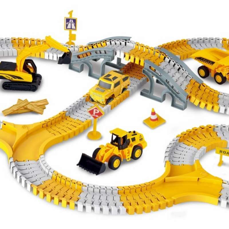 Jual Mainan Mobil Track Set Anak Diy City Truck Konstruksi Di Seller ...