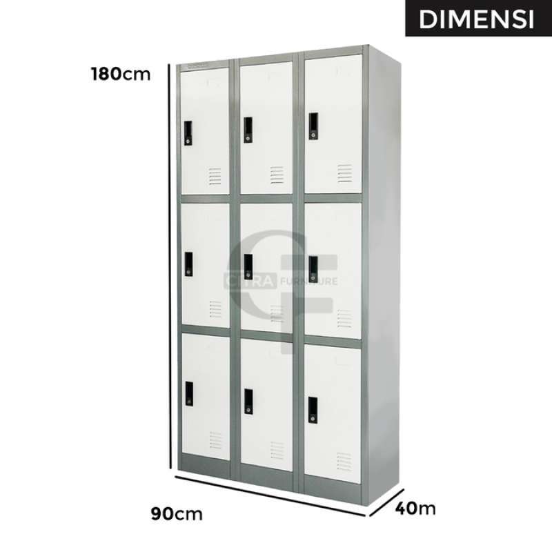 Jual Lemari Loker Besi 9 Pintu|locker Kantor Dokumen File Arsip - Tanpa ...