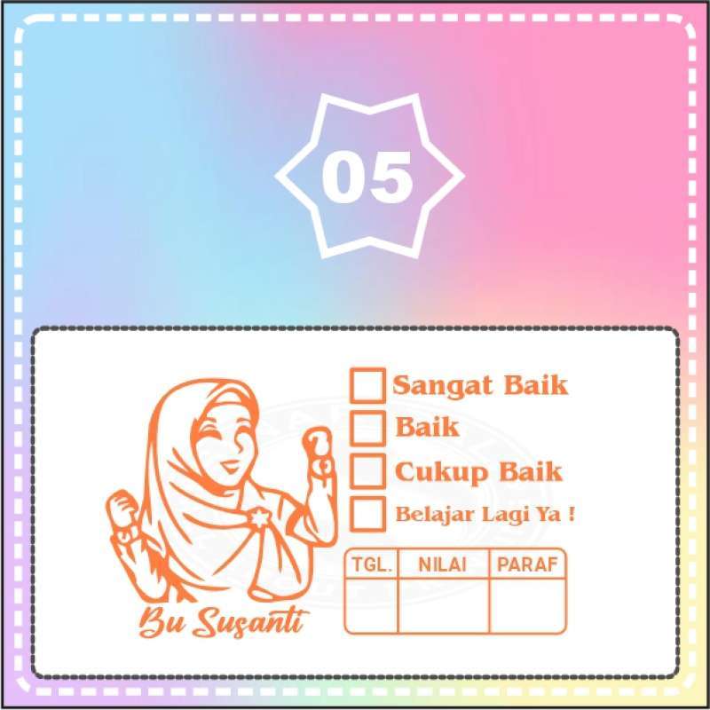 Jual Stempel Nilai Guru / Penilaian / Koreksi / Checked / Reward / Ibu ...
