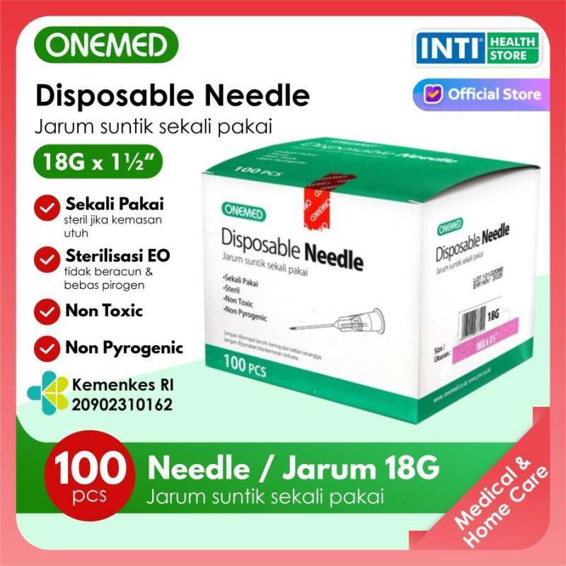 Jual Onemed Needle / Jarum Onemed 18g Di Seller Inti Health Official ...