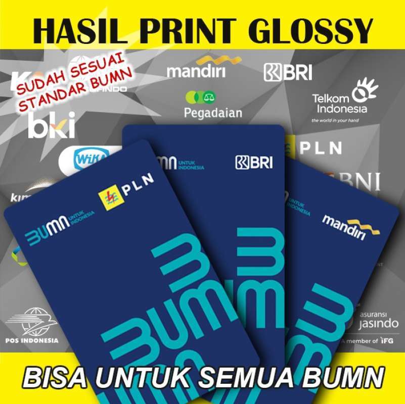 Jual Cetak Idcard Id Card Bumn Terbaru Name Tag Baru Glossy Mengkilap ...