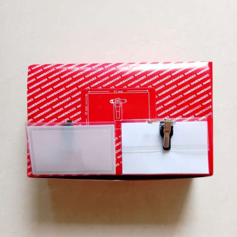 Jual [ Pack ] Name Tag Multi 101 / Tanda Nama Peserta Peniti Plastik ...