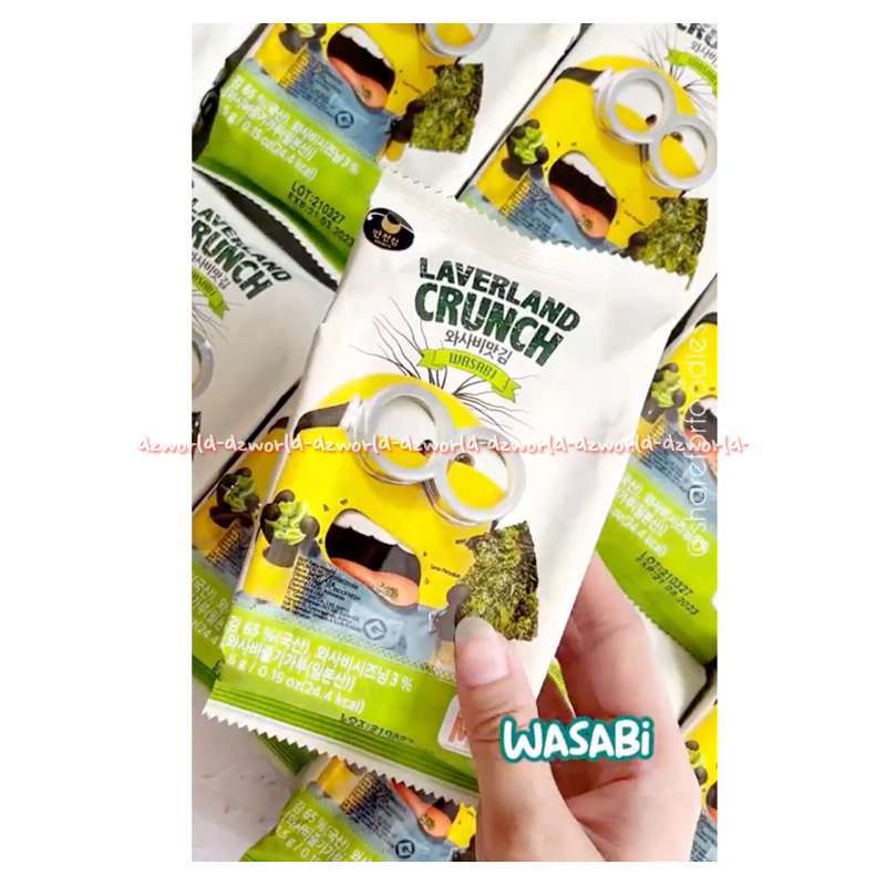 Jual Laverland Crunch 9pack Seaweed Seasalt Cheese Hot & Spicy Wasabi ...