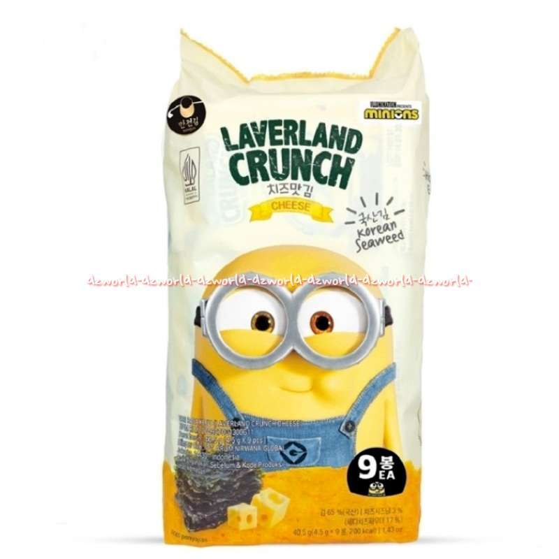 Jual Laverland Crunch 9pack Seaweed Seasalt Cheese Hot & Spicy Wasabi ...
