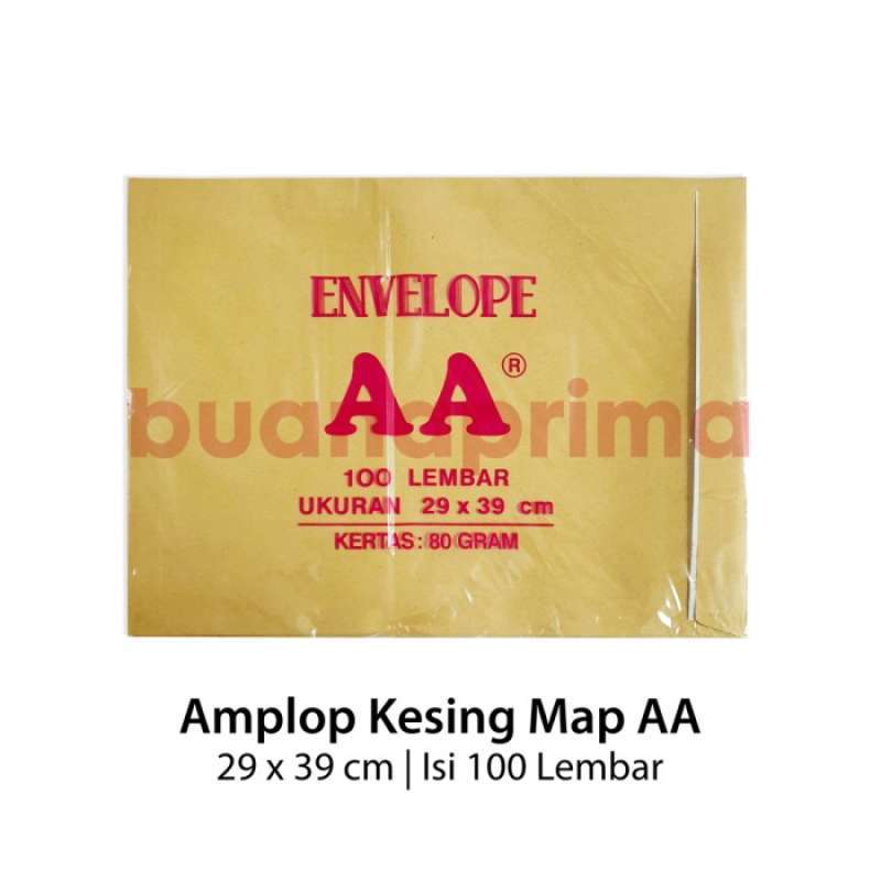 Jual Amplop Coklat Map Aa Isi 100 Lembar 29 X 39 Cm Kuning Kesing ...