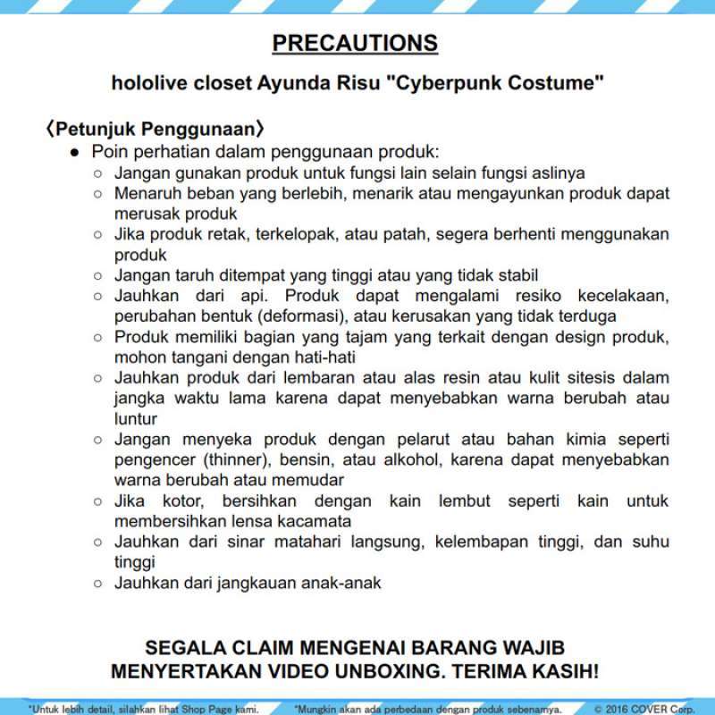 Jual Hololive Closet Ayunda Risu Cyberpunk Costume Di Seller Regstore ...
