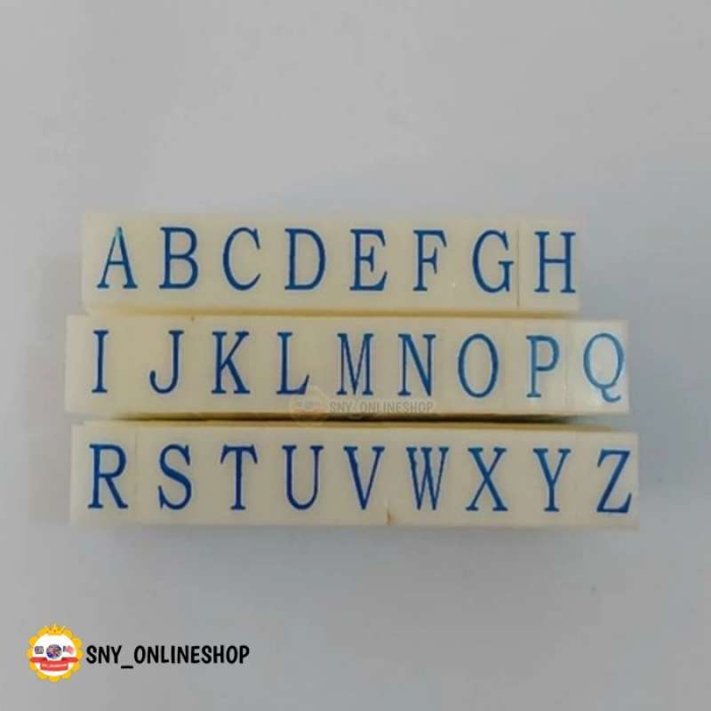 Jual Stempel Huruf Alphabet Stempel S5 Karet Model Huruf Bongkar Pasang ...