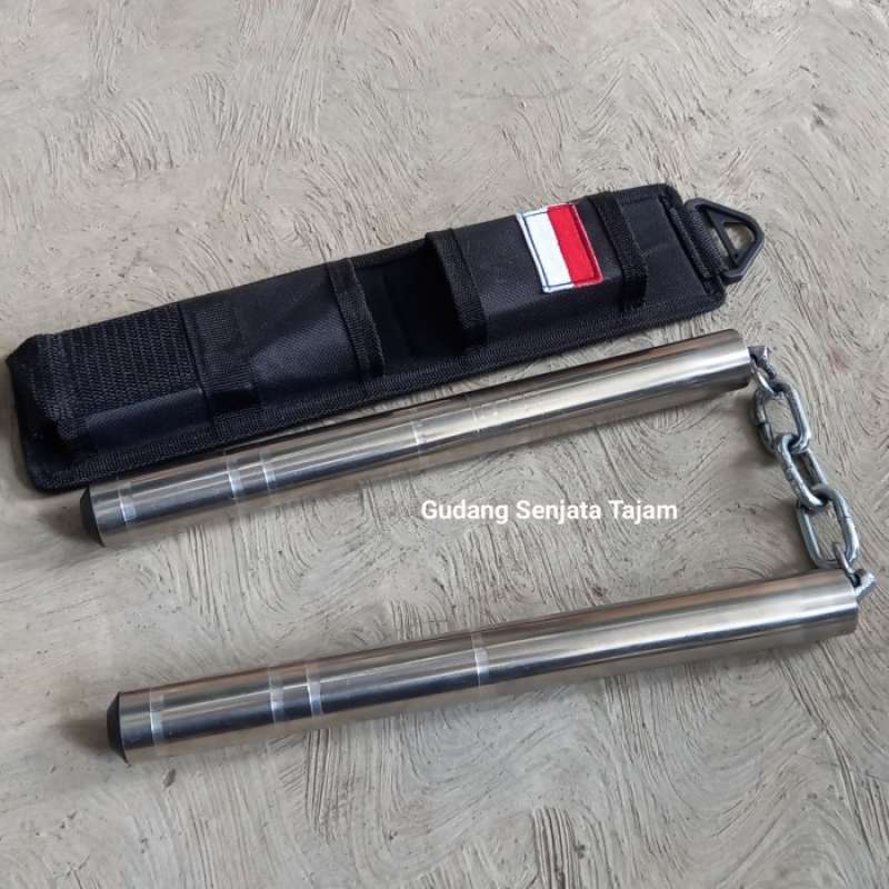 Jual Double Stick Nunchaku Besi Stainless Indonesia Merah Putih Di ...