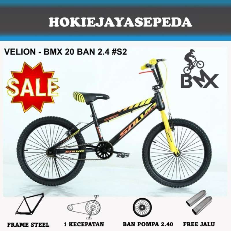 Jual Sepeda Bmx 20 Velion Frame Besi Spoke Motor Ban 2.40 Bonus Jalu ...