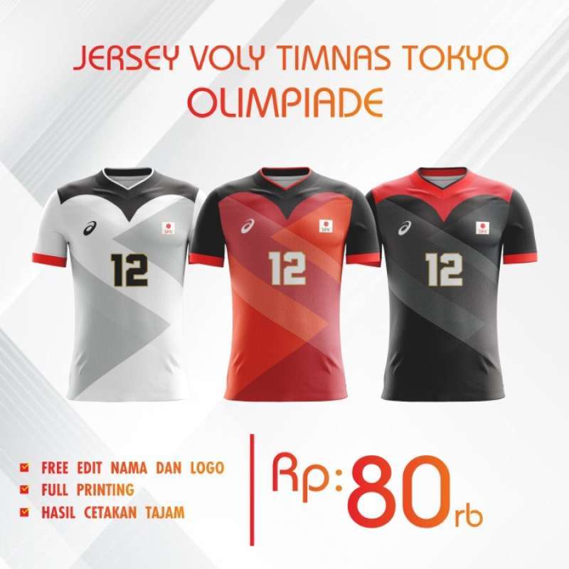 Jual Jersey Voly Timnas Tokyo Olimpiade (free Nama Dan Nomor Punggu Di ...