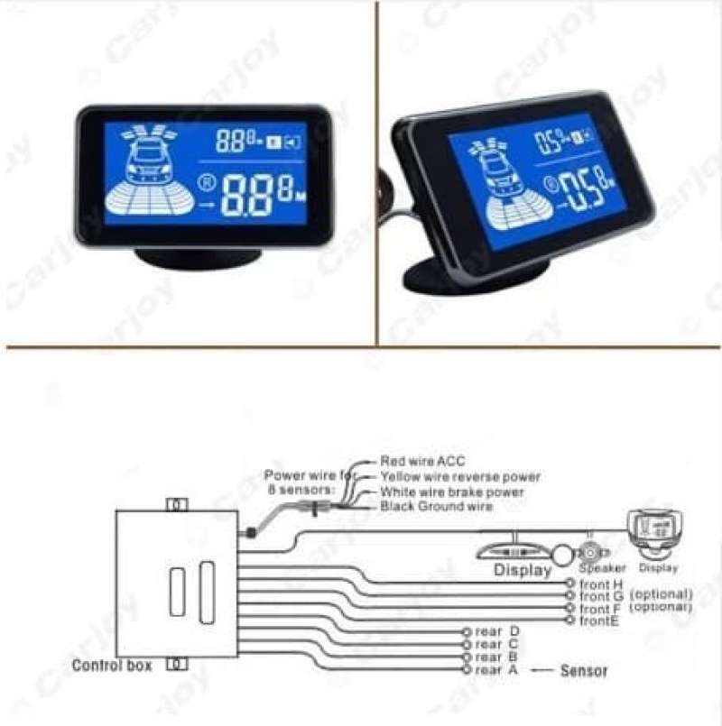 Promo New Sensor Parkir Mobil Depan Belakang 8 Sensor + Led Display ...