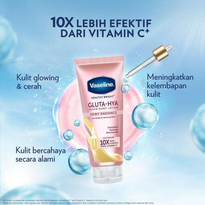 Jual Vaseline Healthy Bright Gluta Hyaluron Niacinamide Serum Uv ...