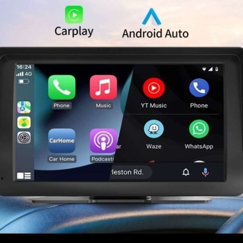 Jual Yoelbaer Carplay Mobil Portabel 7 Inci, Host Mp5 Monitor Desktop ...
