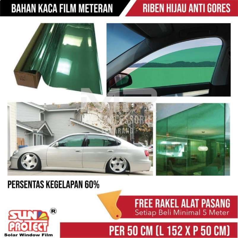 Jual Kaca Film Riben Hijau Green Sun Protect Mobil Rumah Kantor Meteran ...