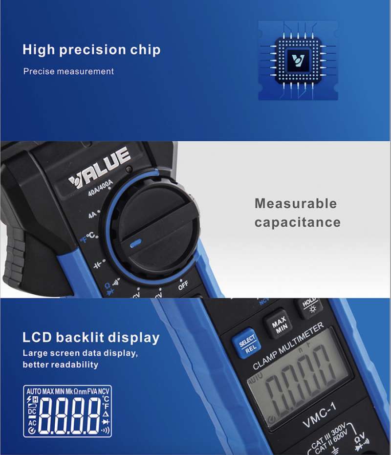 Promo Tang Amper Value Vmc-1 | Digital Clamp Meter Vmc-1 Diskon 2% Di Seller Kreasindo Online ...