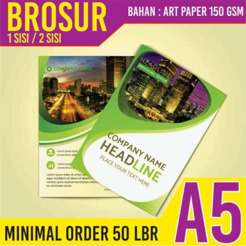 Jual Cetak Brosur A5 / Cetak Flyer A5 / Leaflet A5 Art Paper 150 Gram - 1 Sisi Di Seller Jete ...