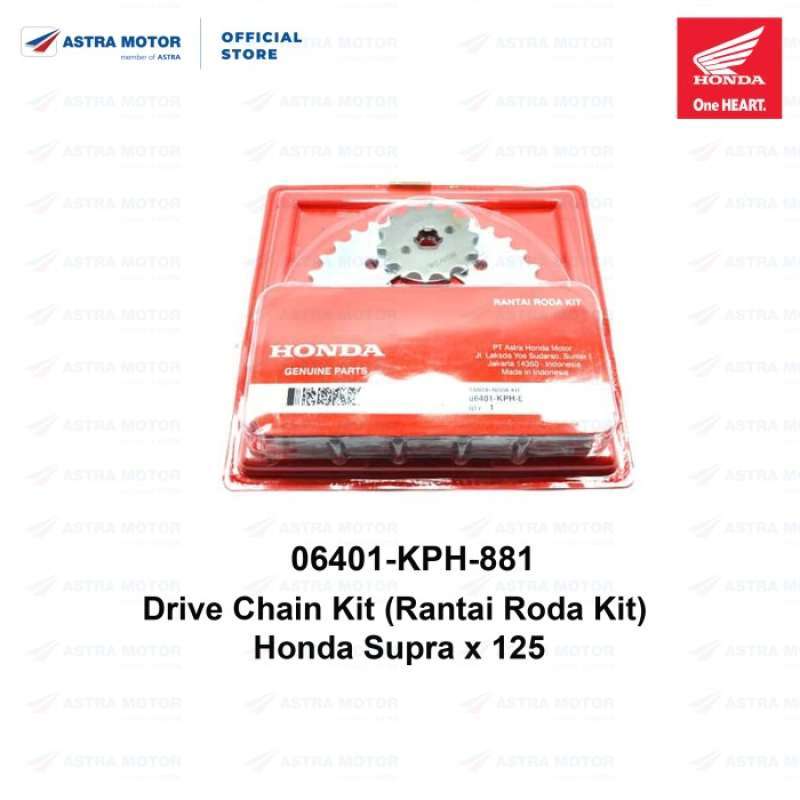 Promo Rantai Roda Kit (drive Chain Kit) Honda Supra X 125 06401kph881 Terbaru Diskon 3% Di ...