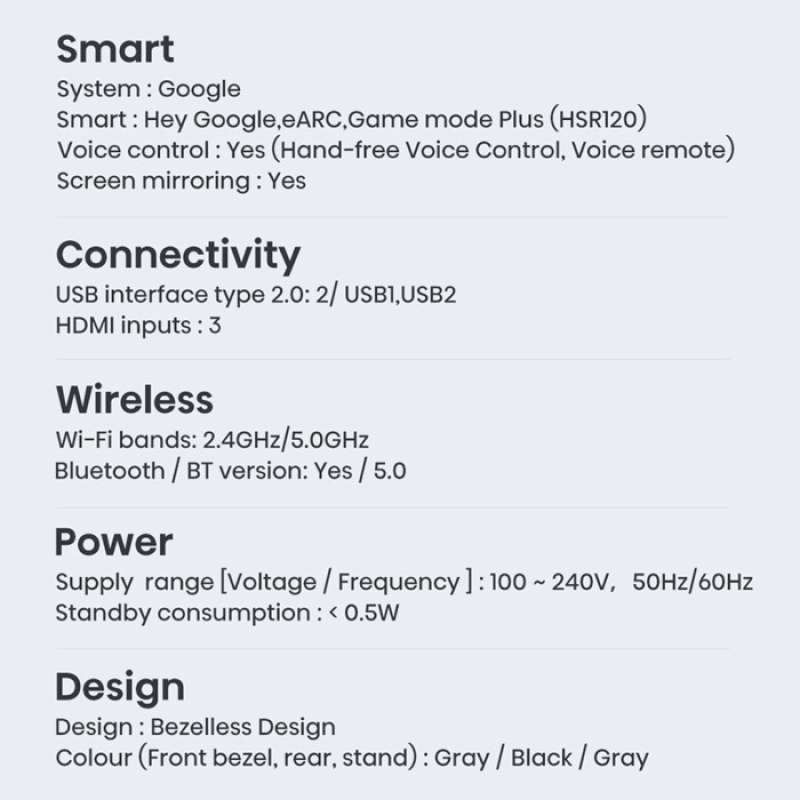 Jual Hisense 50 Inch 4k Uhd Google Tv-hands Free Voice Control ...