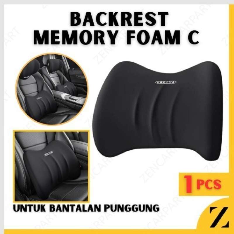 Jual Bantal Leher Mobil Headrest Backrest Penyangga Kursi Mobil Memory ...