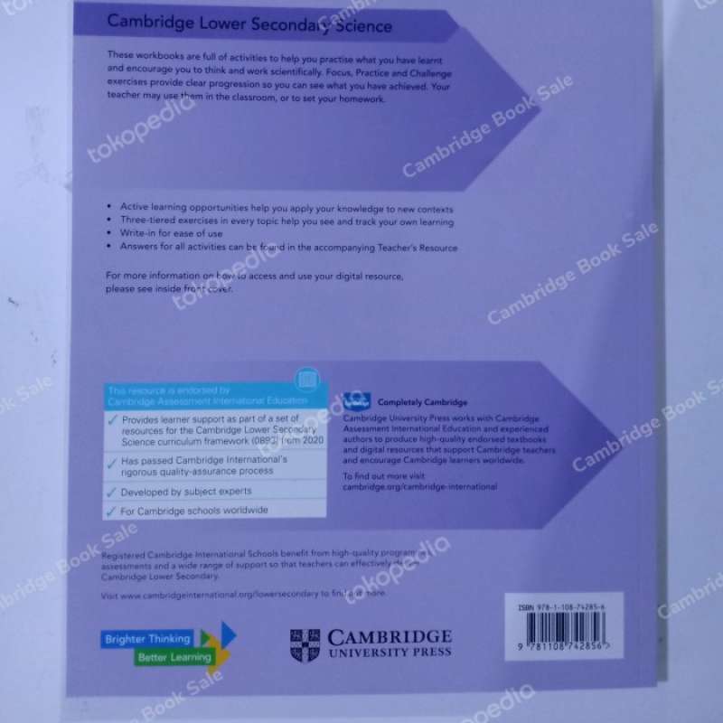 Promo Cambridge Lower Secondary Science Workbook 8 With Digital Access Diskon 23% Di Seller ...