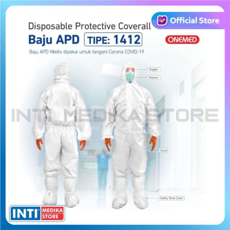 Promo Onemed - Baju Apd Medis Putih 1412 | Apd Baju Medis | Apd Hazmat Diskon 23% Di Seller ...