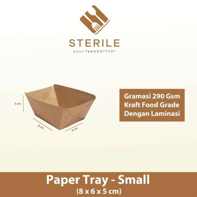 Jual Paper Tray Box / Piring Kertas Craft Tebal 290 Gsm Full Laminasi ...