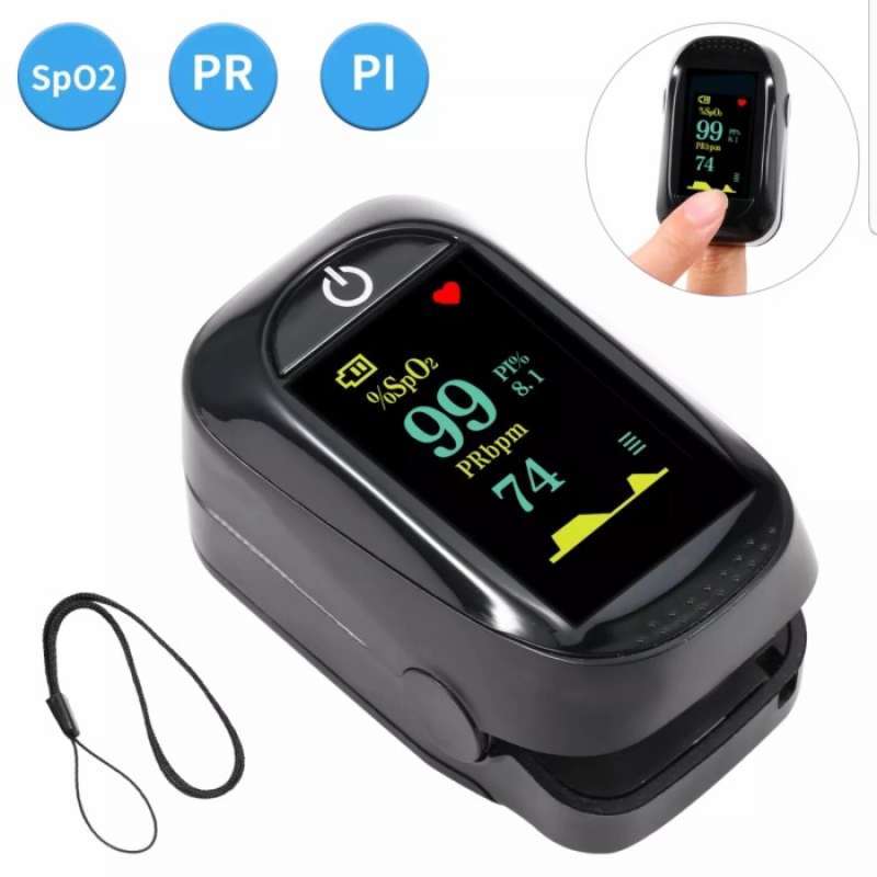 Promo Ðÿ‘ fingertip Pulse Oximeter Oxymeter Spo2 & Pr Black, Lcd ...