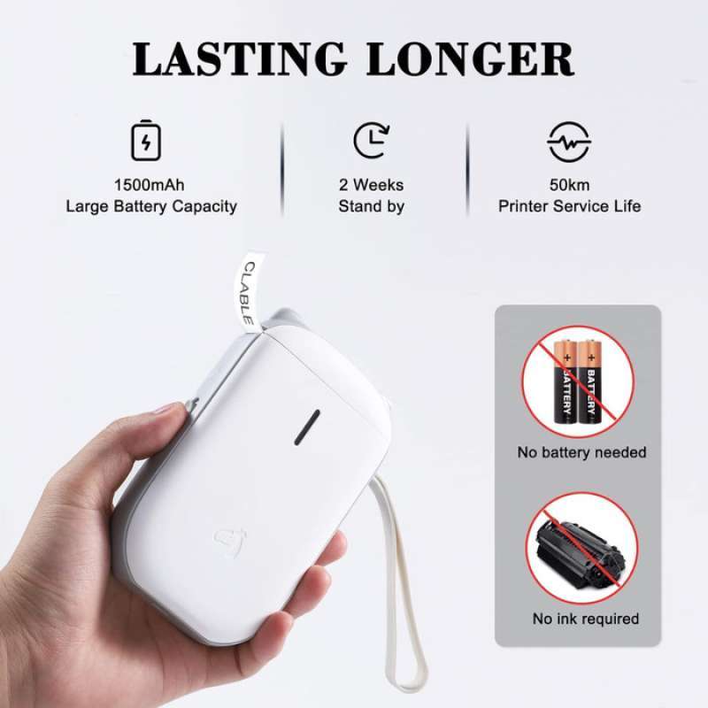 Promo Clabel 520b Grey Mini Portable Printer Bluetooth Label Sticker Diskon 23% Di Seller Skala ...