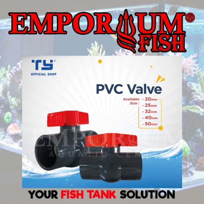 Jual Stop Kran Pipa Ty Pvc Ball Valve Normal V 90 Grey 50 Mm / 3 Pawns ...