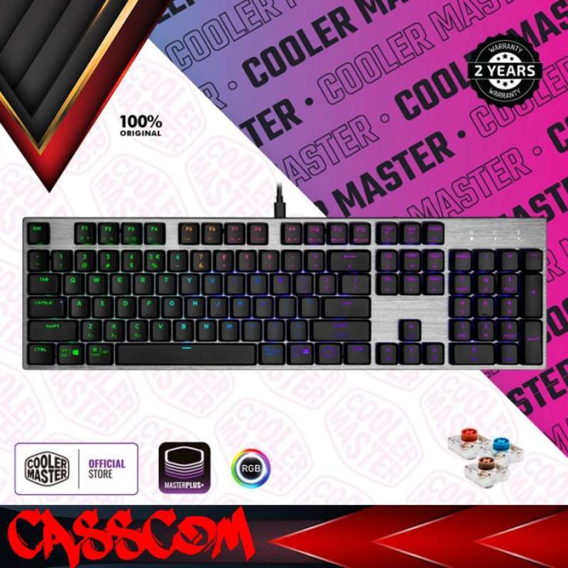 Promo Keyboard Cooler Master Sk652 Low-profile Rgb Wired Keyboard ...