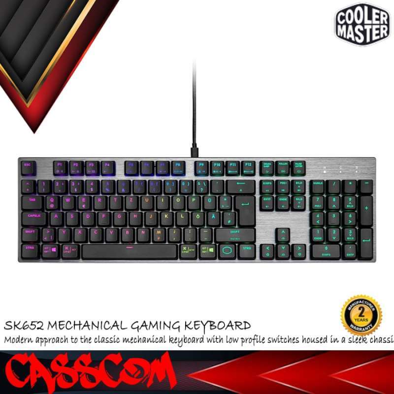 Promo Keyboard Cooler Master Sk652 Low-profile Rgb Wired Keyboard ...
