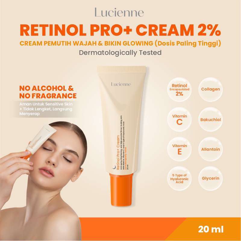 Promo Lucienne Retinol Barrier Cream 0.5% + Retinol Pro Cream 2% - Retinol Pro 2% Diskon 50% Di ...